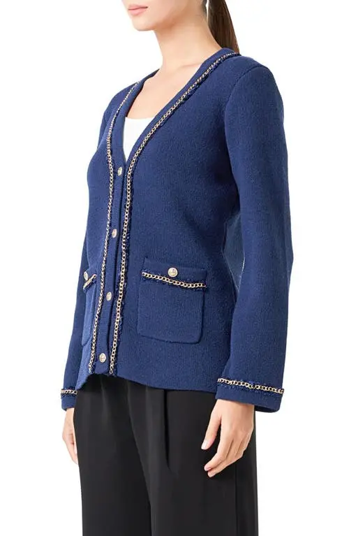 Endless Rose Chainlink Trim Cardigan
