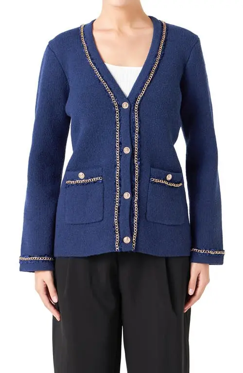 Endless Rose Chainlink Trim Cardigan