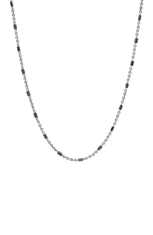 John Varvatos Artisan Hematite Necklace - Silver