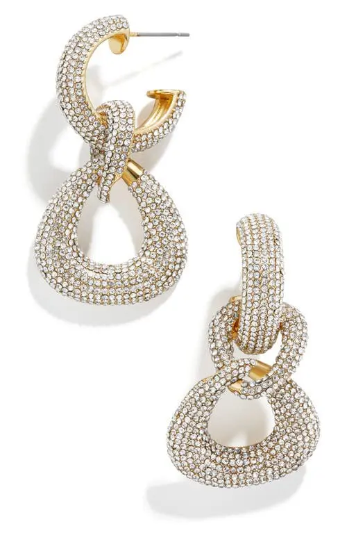 Baublebar Gemma Pavé Crystal Link Drop Earrings - Gold