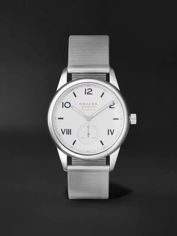 NOMOS GLASHUTTE Club Campus Neomatik 39.5mm Stainless Steel Bracelet Watch - White