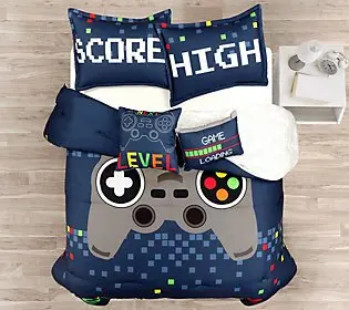 LUSH DECOR Video Games Oversized Comforter 5-piece Queen B Y