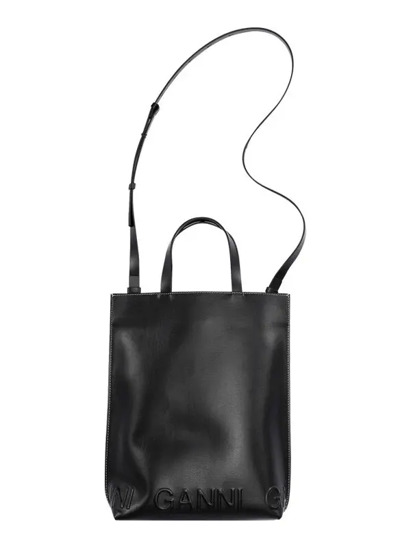 GANNI Recycled Leather Medium Tote
