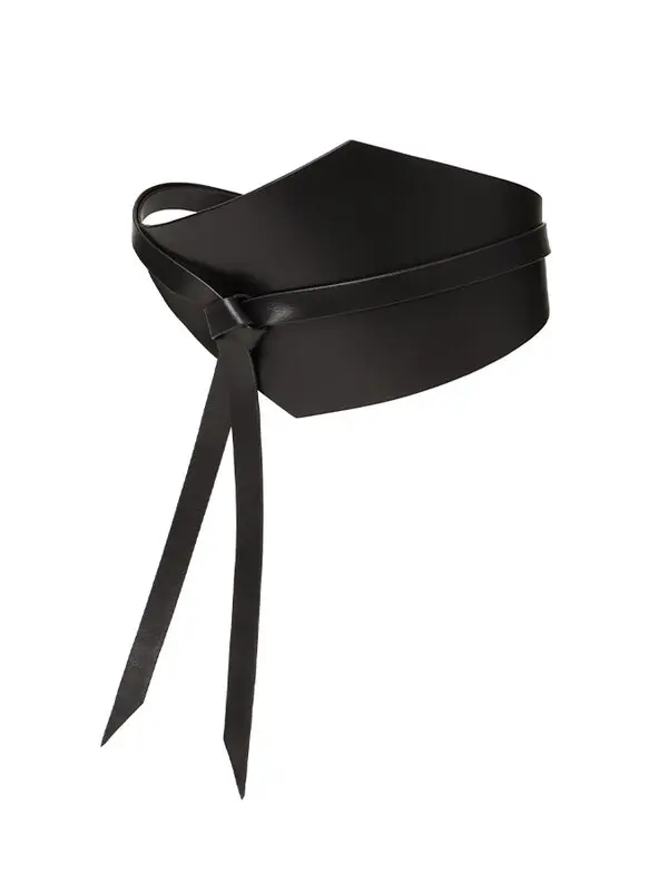 TORY BURCH Wide Sculptural Leather Belt