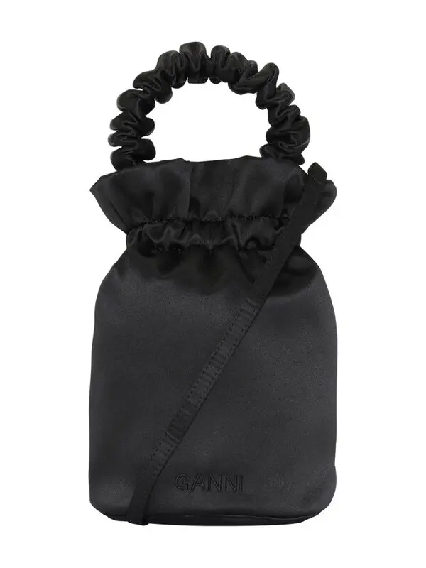 GANNI Ruched Top Handle Bag