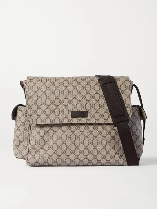 Gucci Ophidia Printed Coated-canvas Diaper Bag - Neutrals