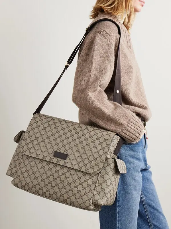 Gucci Ophidia Printed Coated-canvas Diaper Bag - Neutrals