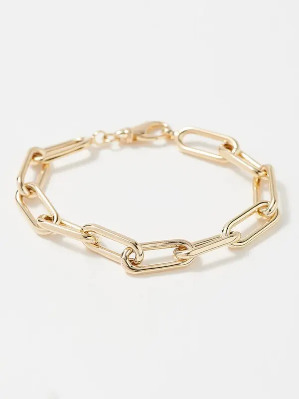 SILVER STYLE Sterling Silver Paperclip Bracelet 9.1-10.8g, By