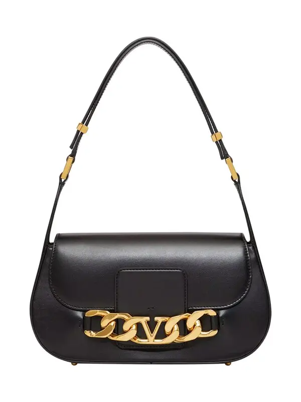 Valentino Garavani Vlogo Chain Shoulder Bag In Calfskin