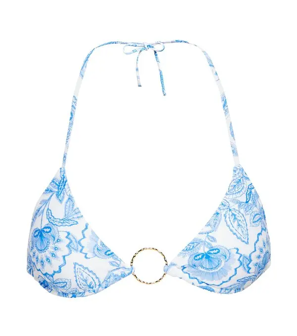 Melissa Odabash Miami Floral Bikini Top - White