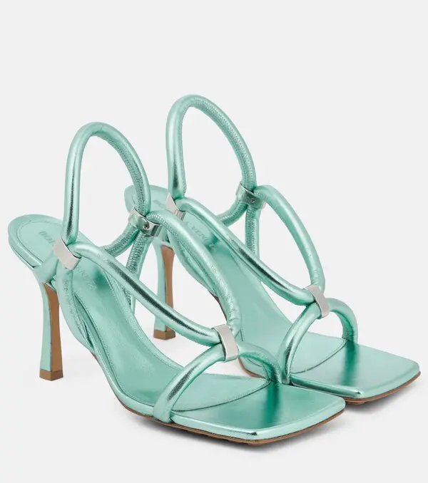 Bottega Veneta Stretch Metallic Leather Sandals