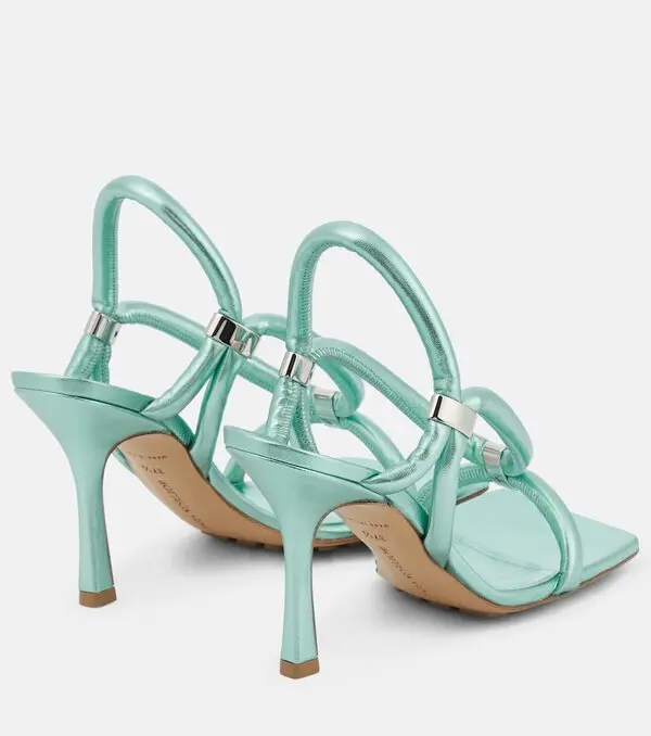 Bottega Veneta Stretch Metallic Leather Sandals