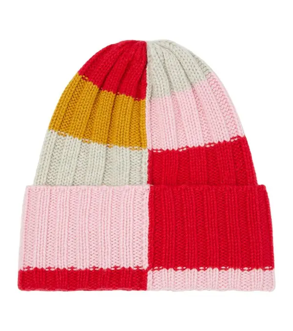 Loro Piana Patchwork Cashmere Beanie - Multicoloured