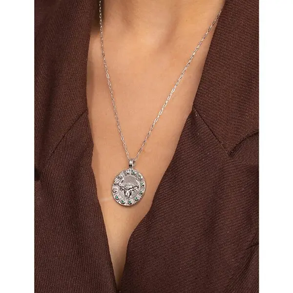 ASTRID & MIYU Taurus Zodiac 925 Sterling Necklace - Silver
