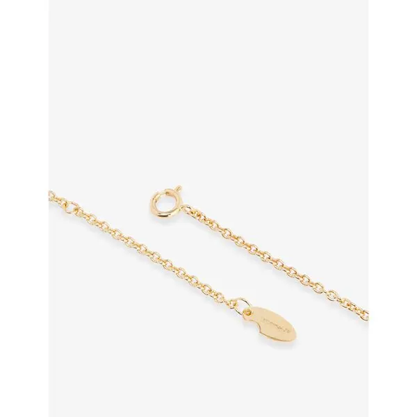 Off-White Logo Double-chain Brass Necklace