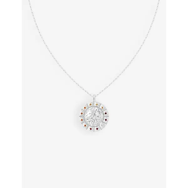 ASTRID & MIYU Leo Zodiac Pendant Necklace - Silver