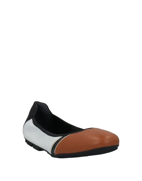 Hogan Leather Ballet Flats - Brown