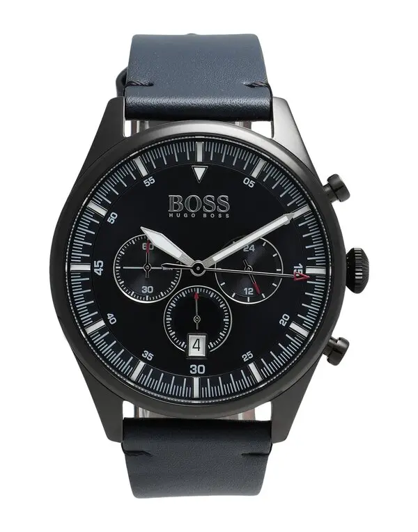 BOSS Hugo Piorn Watch Wrist Watch Stainless Steel, Soft Leather