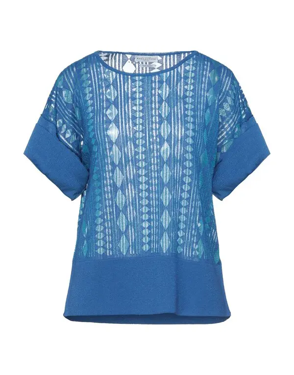 BALLANTYNE Geometric Print Viscose-blend Knit Top