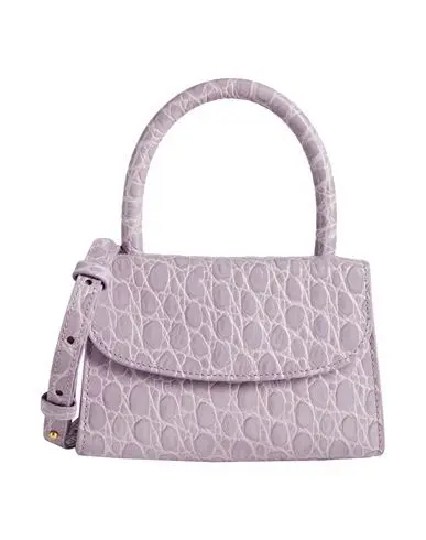 By Far Handbag In Crocodile Embossed Leather - Grey