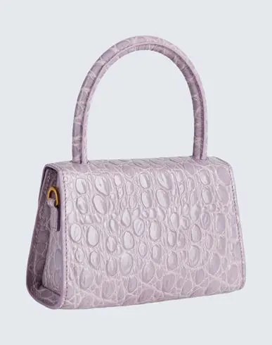 By Far Handbag In Crocodile Embossed Leather - Grey