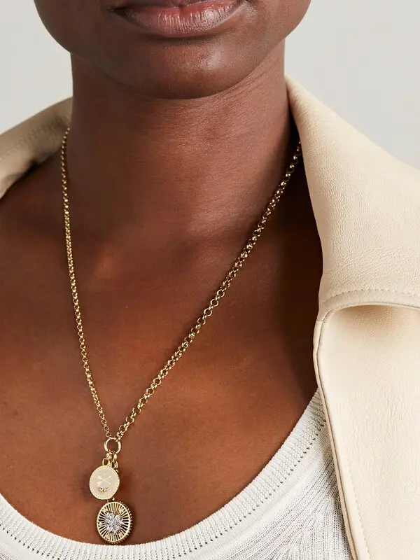 FOUNDRAE Resilience And Passion 18-karat Enamel And Diamond Necklace