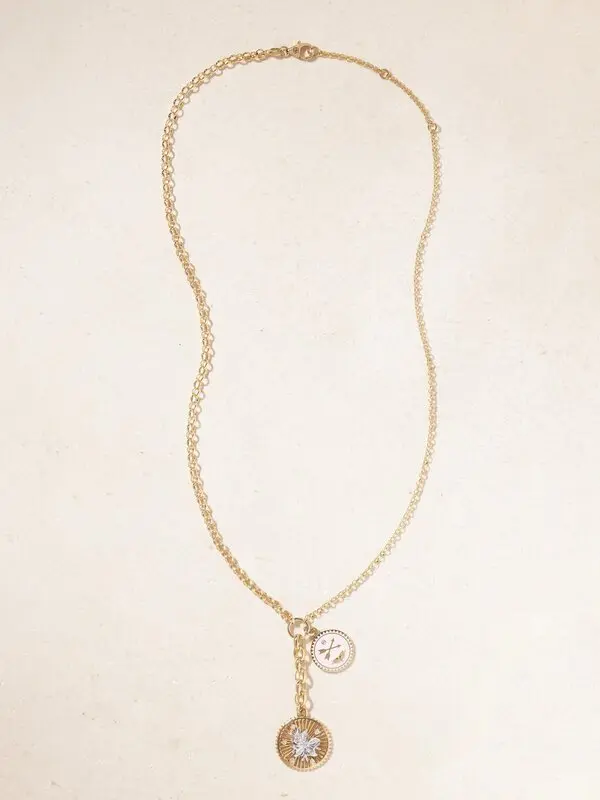 FOUNDRAE Resilience And Passion 18-karat Enamel And Diamond Necklace