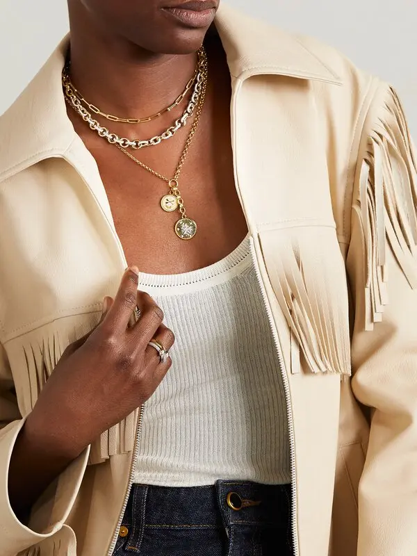 FOUNDRAE Resilience And Passion 18-karat Enamel And Diamond Necklace