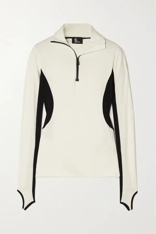 Moncler Power Grid Polartec Stretch-jersey Base Layer - White