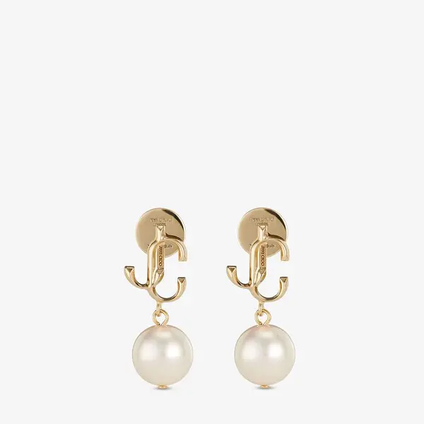 JIMMY CHOO Jc Pearl Stud Earrings - Gold/white