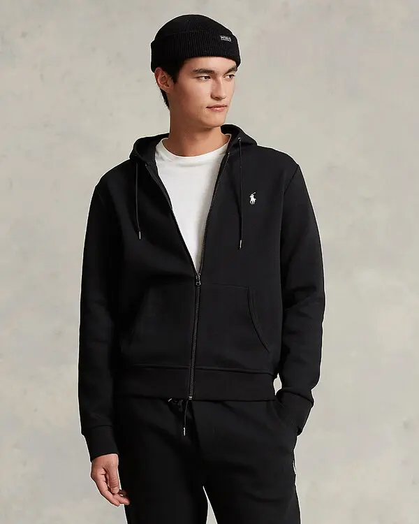 Polo Ralph Lauren Double Knit Full-zip Hoodie - Black