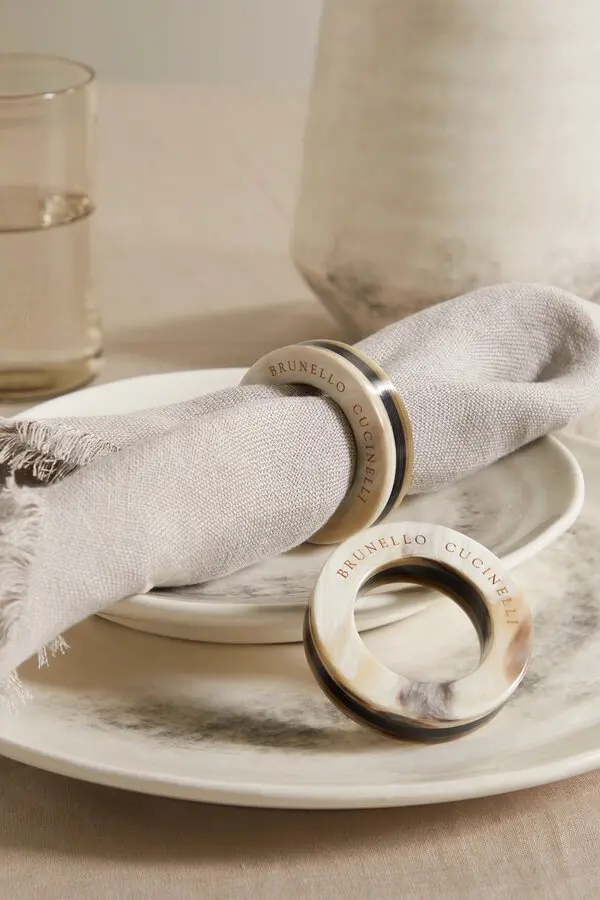 Brunello Cucinelli Set Of Two Horn Napkin Holders
