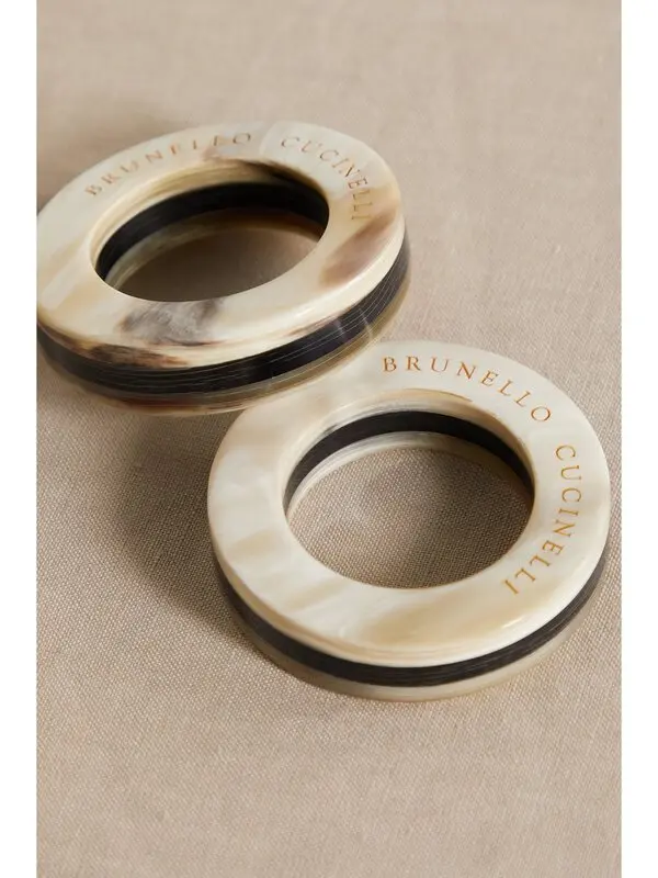 Brunello Cucinelli Set Of Two Horn Napkin Holders