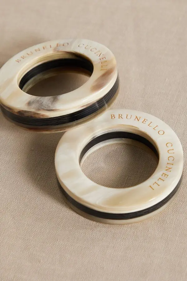 Brunello Cucinelli Set Of Two Horn Napkin Holders