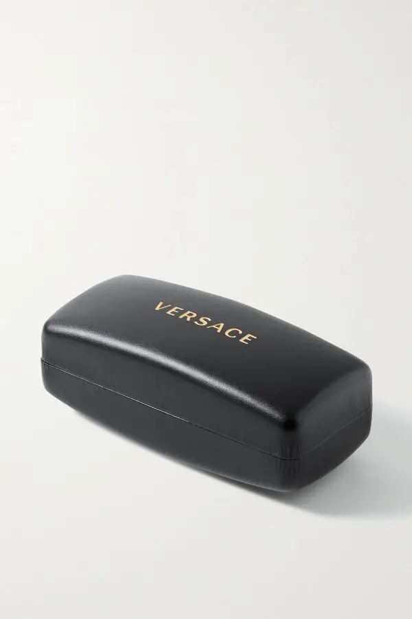Versace Oversized Hexagon-frame Gold-tone Sunglasses