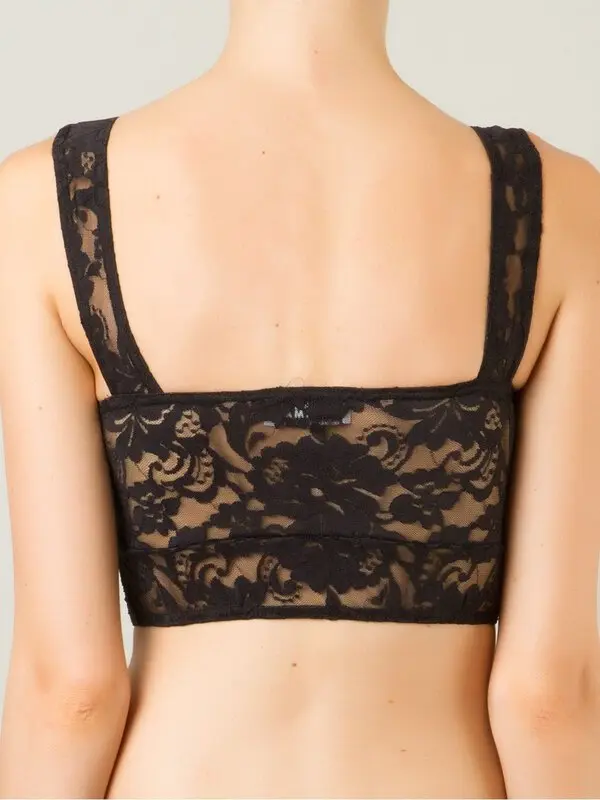 AMIR SLAMA Lace-design T-shirt Bra - Black