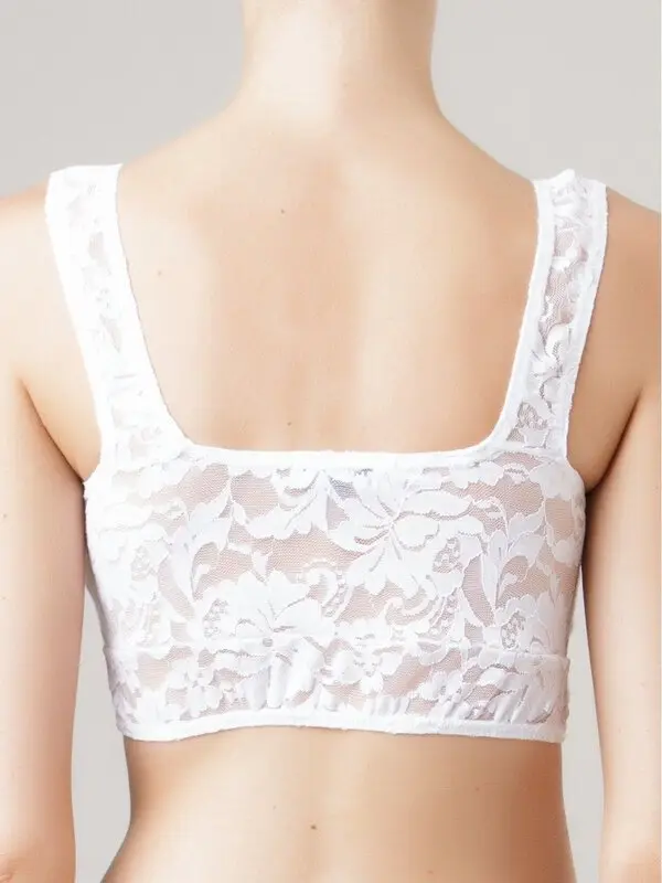 AMIR SLAMA Lace-design T-shirt Bra - White