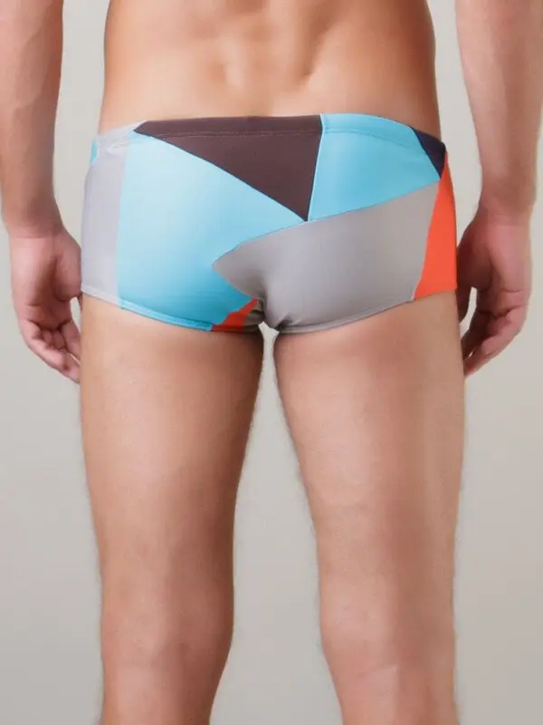 AMIR SLAMA Geometric-print Swim Shorts