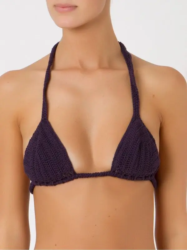AMIR SLAMA Knit Triangle Bikini Top