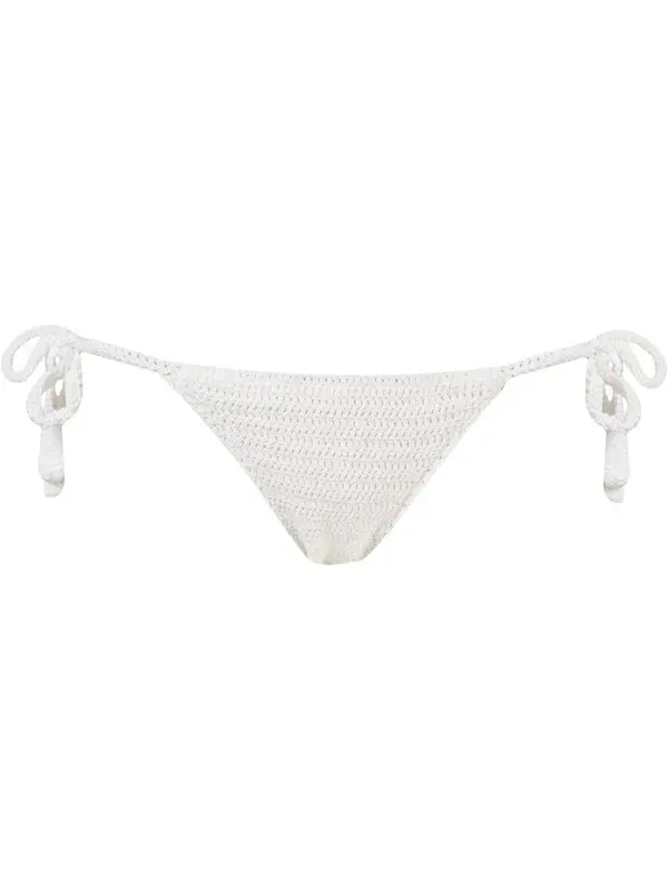 AMIR SLAMA Knit Bikini Bottom - White
