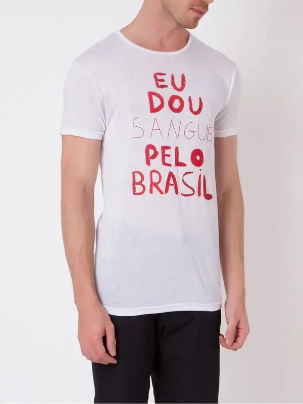AMIR SLAMA Eu Dou Sangue T-shirt
