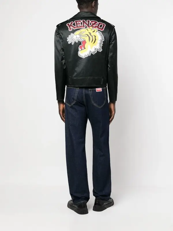 ［新品］KENZO　TIGER VARSITY ジャケット S Kenzo - Tiger Varsity leather-paneled varsity jacket Kenzo