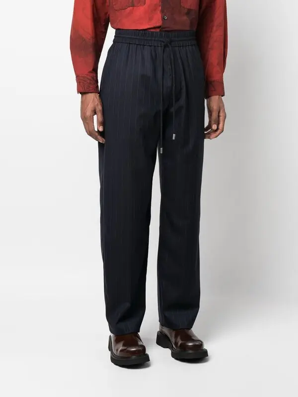 LANVIN Pinstriped Straight-leg Trousers