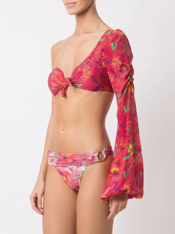 AMIR SLAMA Single-sleeve Bikini Top
