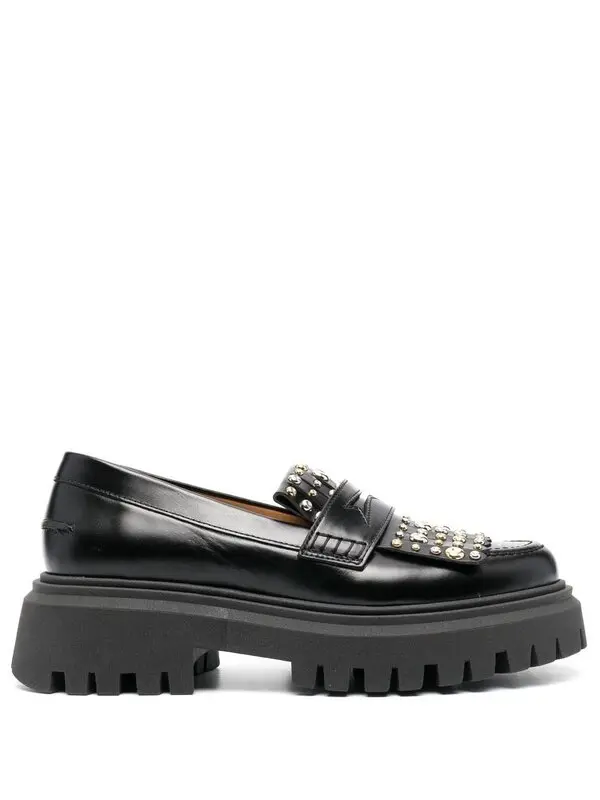 Maje Studded Platform Loafers
