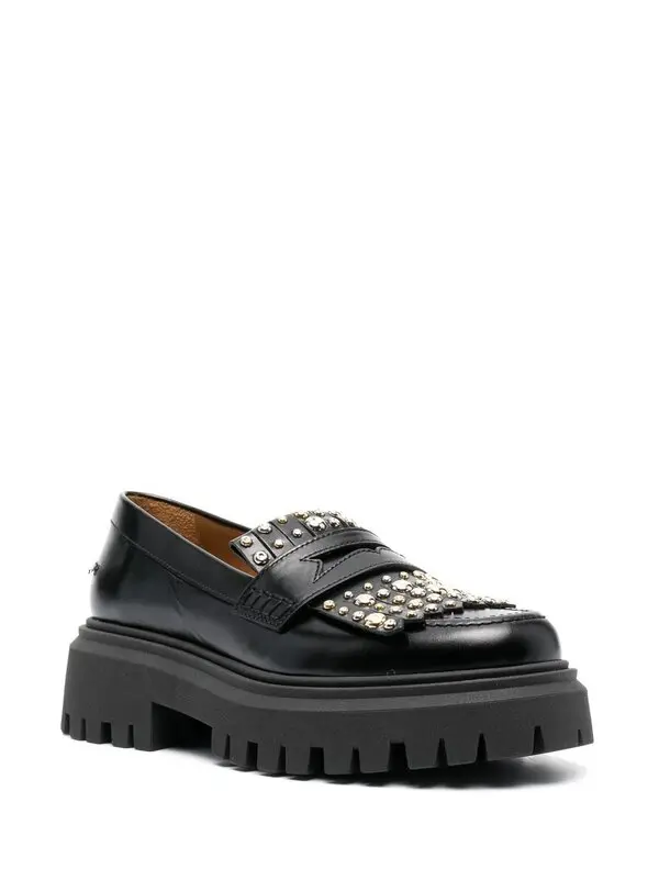 Maje Studded Platform Loafers