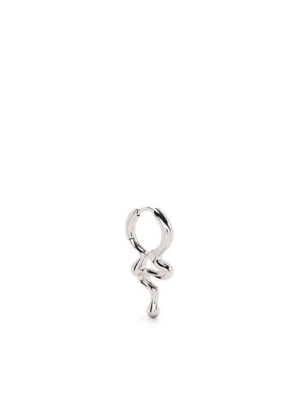 MARIA BLACK Drop-design Hoop Earring - Silver