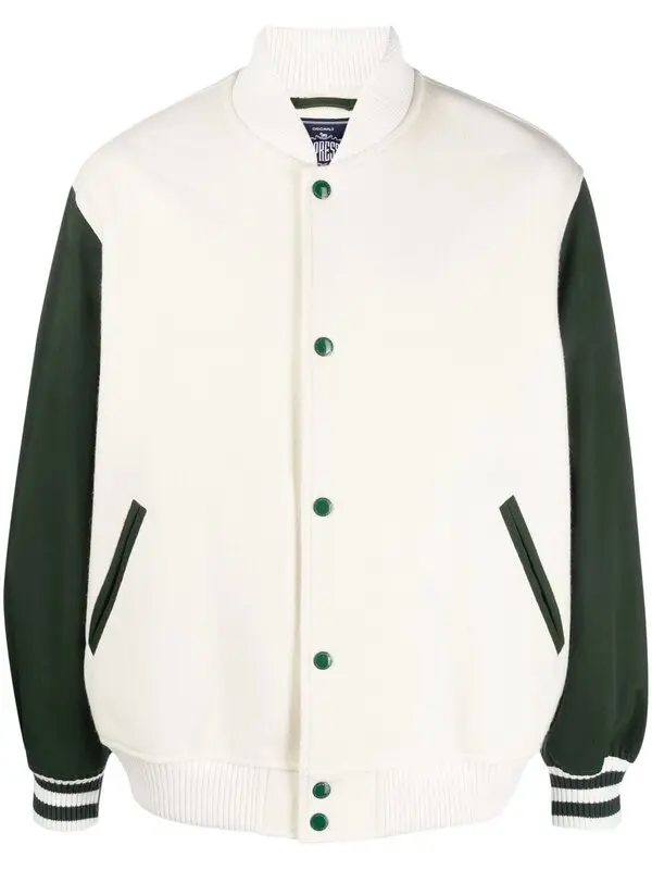 J.PRESS Colour-block Wool Blend Sport Jacket