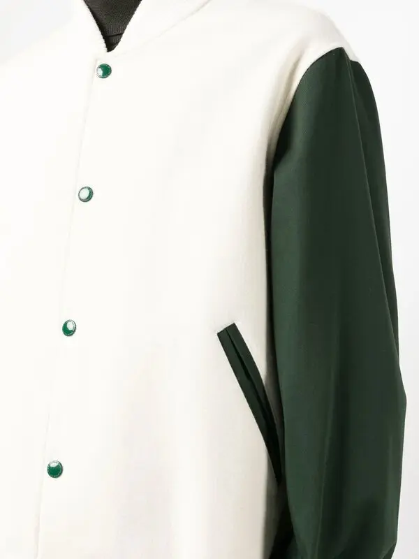 J.PRESS Colour-block Wool Blend Sport Jacket