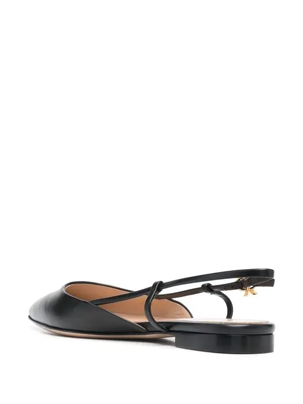 GIANVITO ROSSI Ascent 05 Slingback Ballerinas - Black